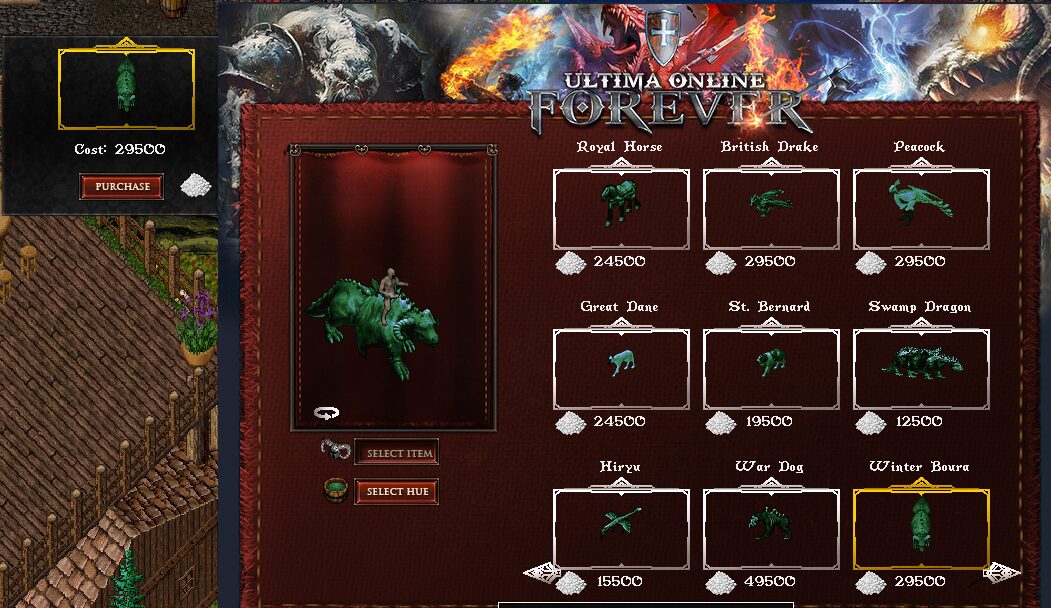 Ethereal Mount Dyes added! – Ultima Online Forever