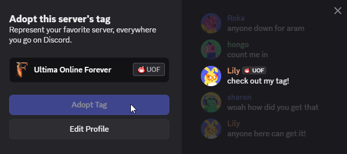 Discord Tag Represent Event – Ultima Online Forever